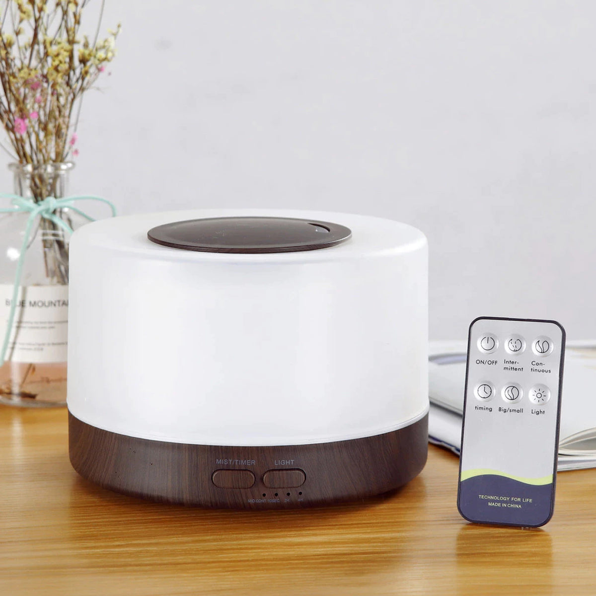 Umidificador e Difusor Aromaterapia 700ml LED Colorido – Casachick