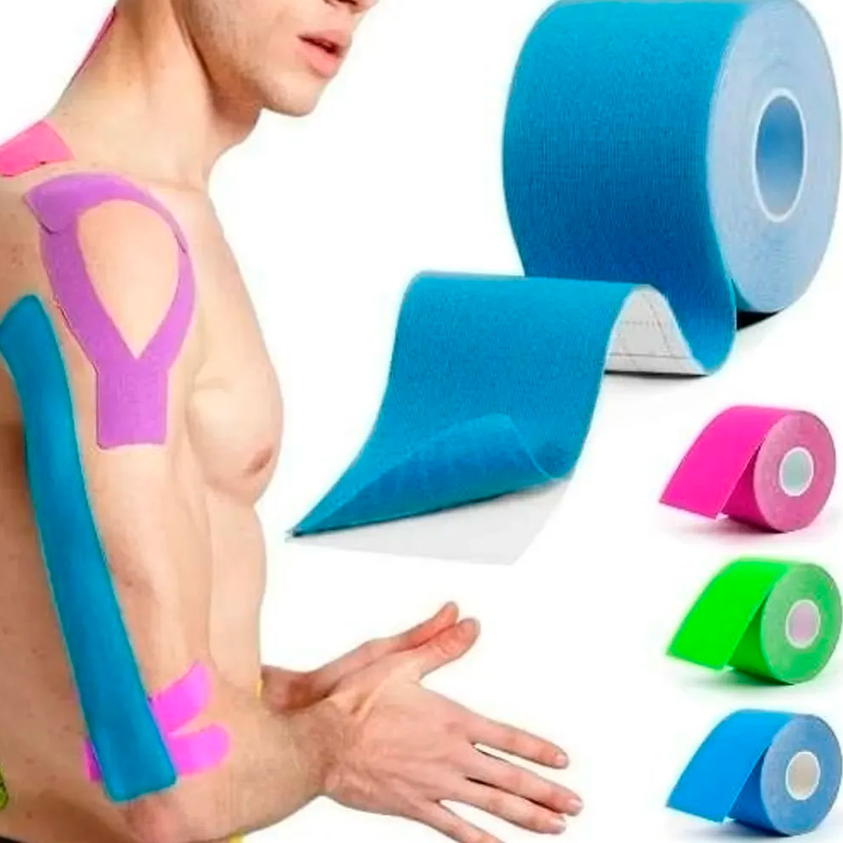 Fita Kinésio Esportiva Muscular Bandagem Elástica – Casachick